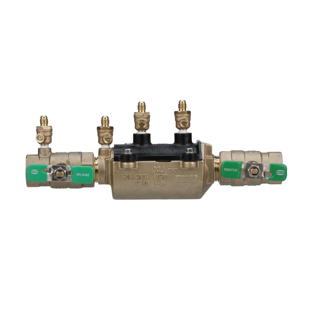 1 in. Lead-Free Bronze Double Check Valve Assembly with Integral Male ...