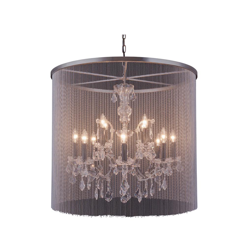 Timeless Home 36 in. L x 36 in. W x 30.5 in. H 15-Light Matte Black ...