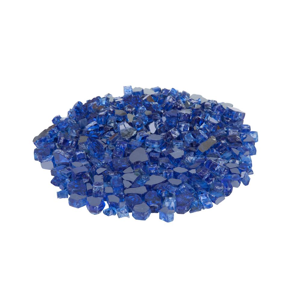 Fire Sense Sapphire Blue Reflective Fire Glass-62366 - The Home Depot