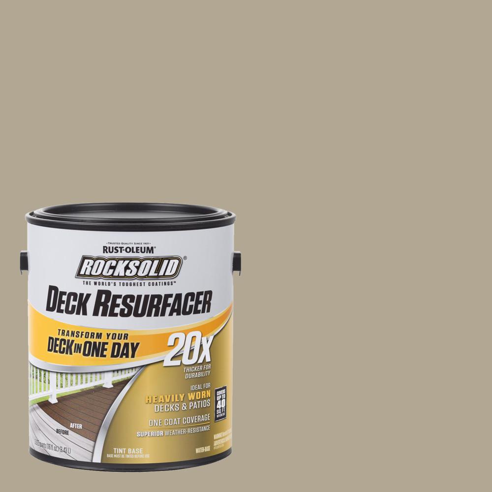 Rust-Oleum RockSolid 1 gal. Fieldstone Exterior 20X Deck Resurfacer ...