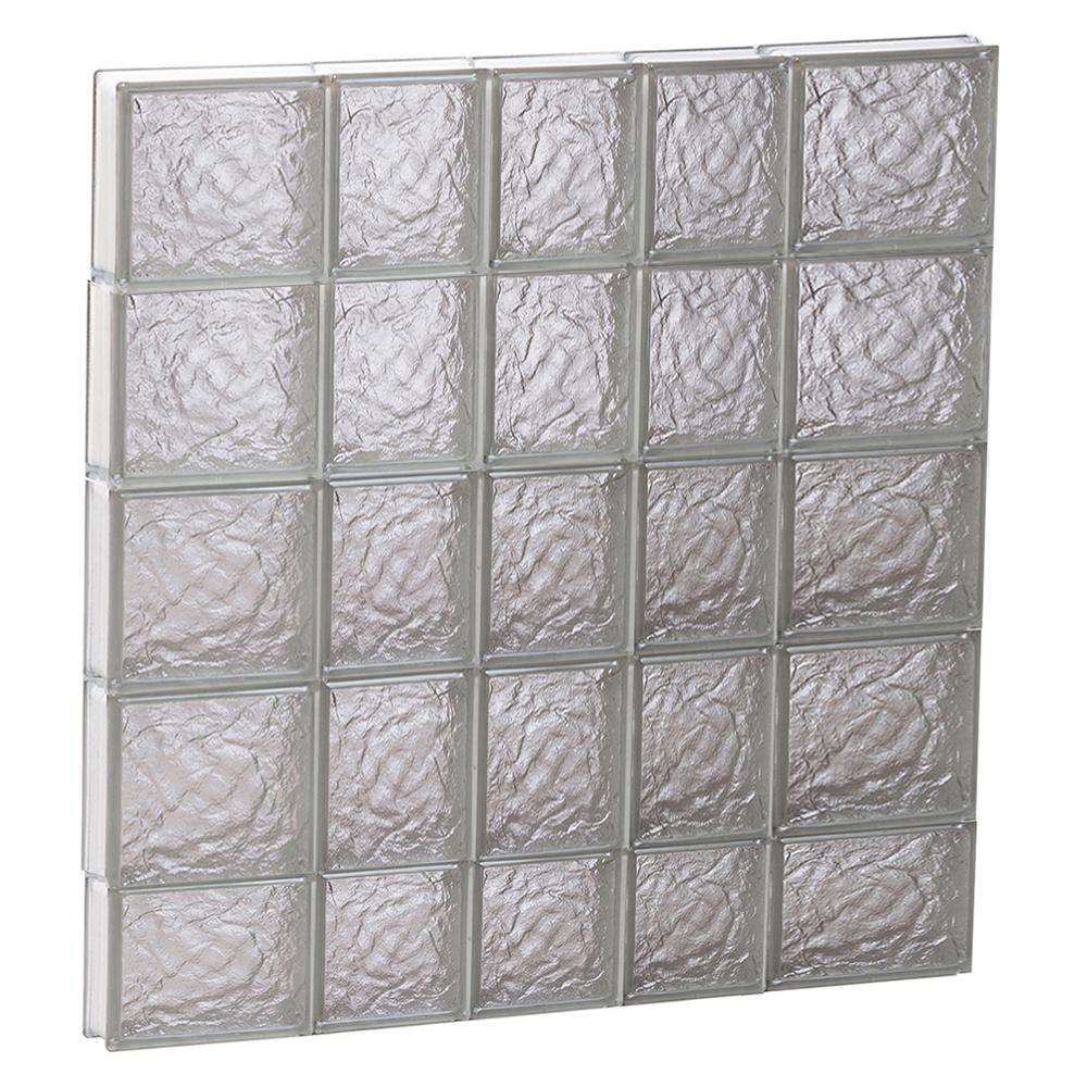 Clearly Secure 31 in. x 36.75 in. x 3.125 in. Frameless Wave Pattern ...