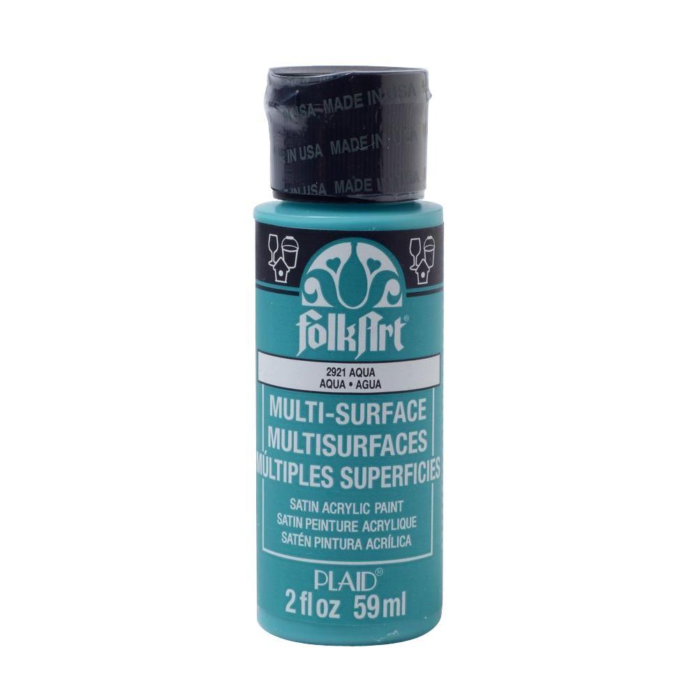 FolkArt 2 oz. Aqua Acrylic Craft Paint-JA481 - The Home Depot
