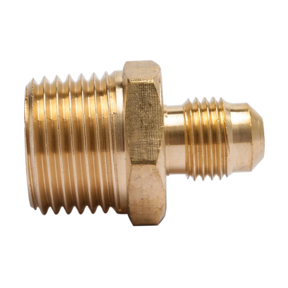 LTWFITTING 1/2 in. Flare x 1/2 in. MIP Brass Adapter Fitting (5-Pack ...