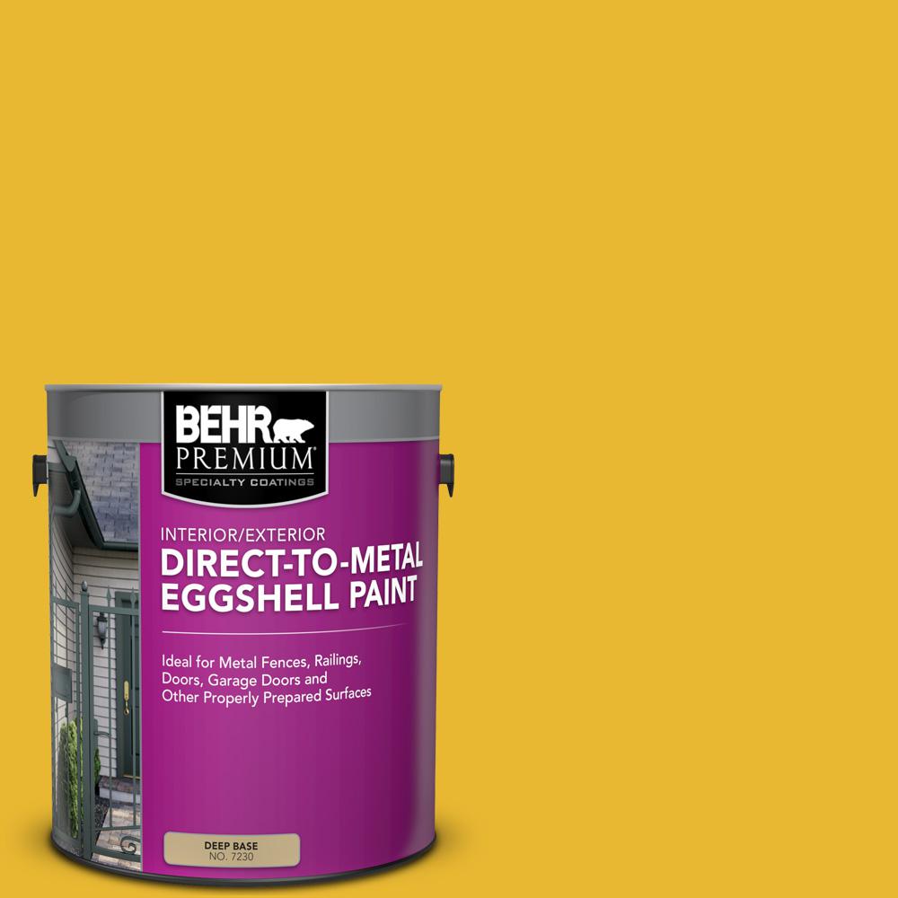 BEHR PREMIUM 1 gal. #OSHA-6 OSHA SAFETY YELLOW Eggshell Direct to Metal ...