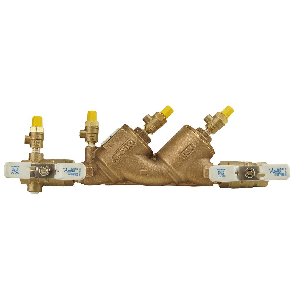 Apollo 3/4 in. Lead Free Bronze FIP Double Check Backflow Preventer ...