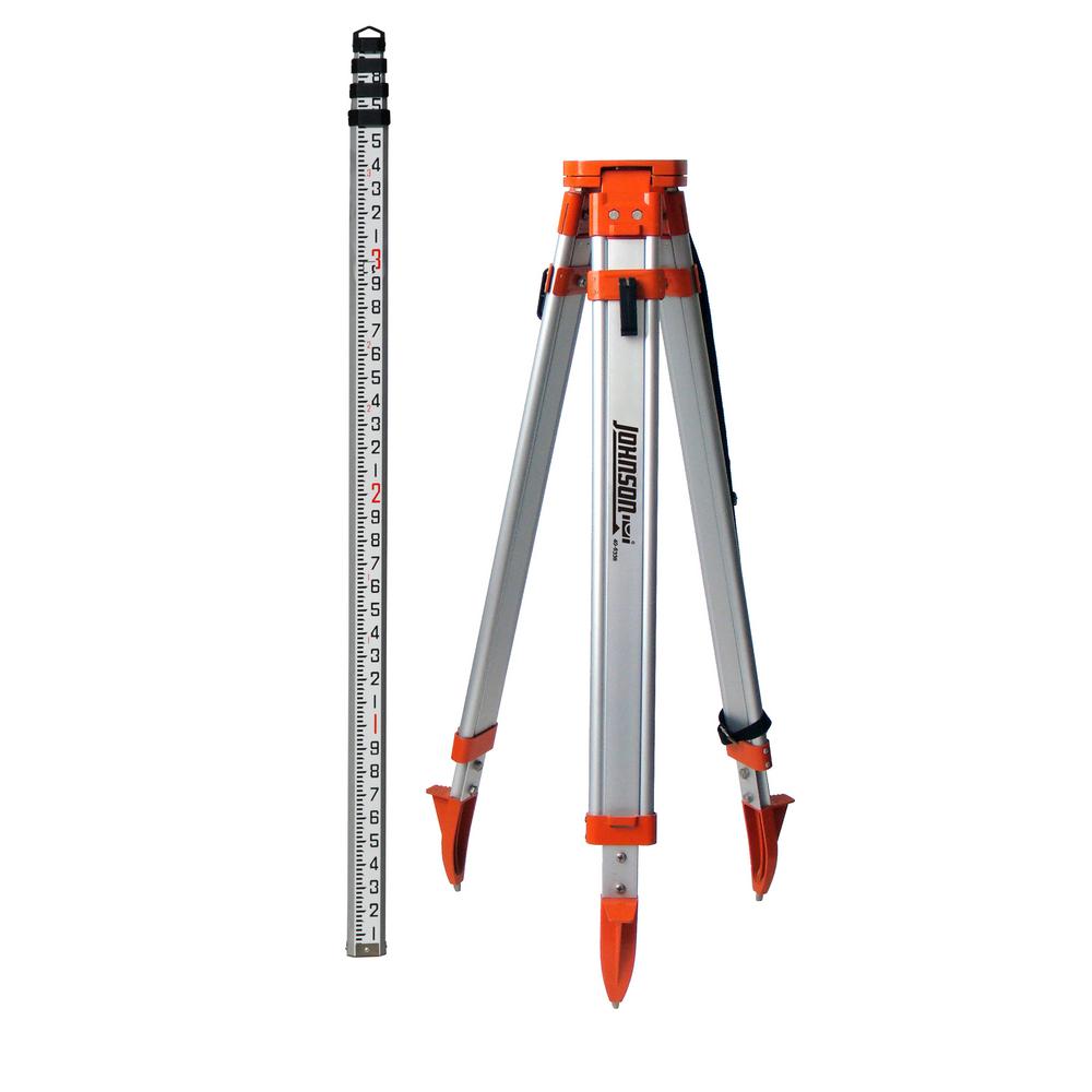 Johnson Universal Tripod/Grade Rod Kit-40-6350 - The Home Depot