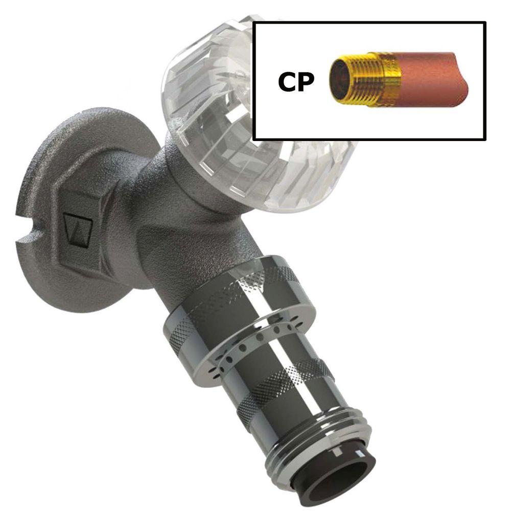 Woodford 1/2 in. x 3/4 in. Combination Copper Sweat Mild Climate Polished Chrome Wall Hydrant ...