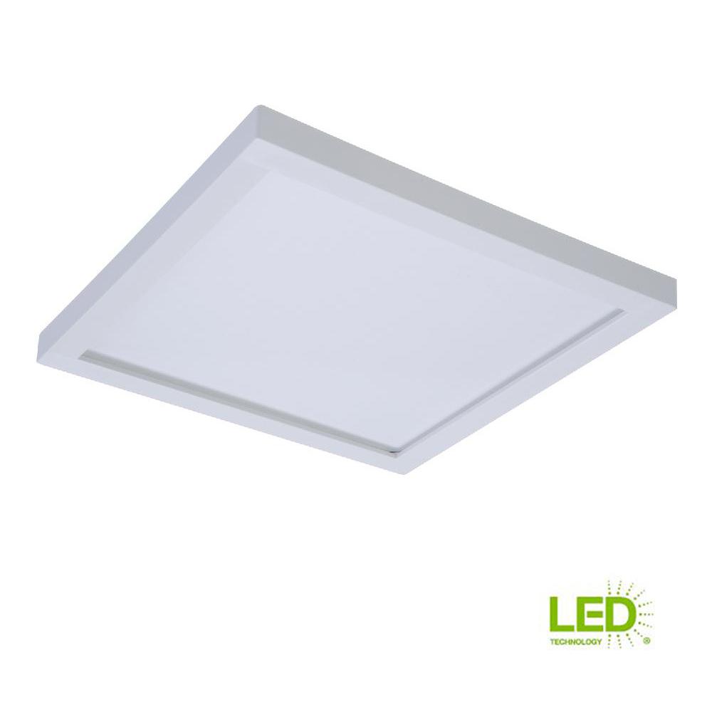 Halo 6 in. White Integrated LED Recessed Square Trim Downlight 90 CRI ...