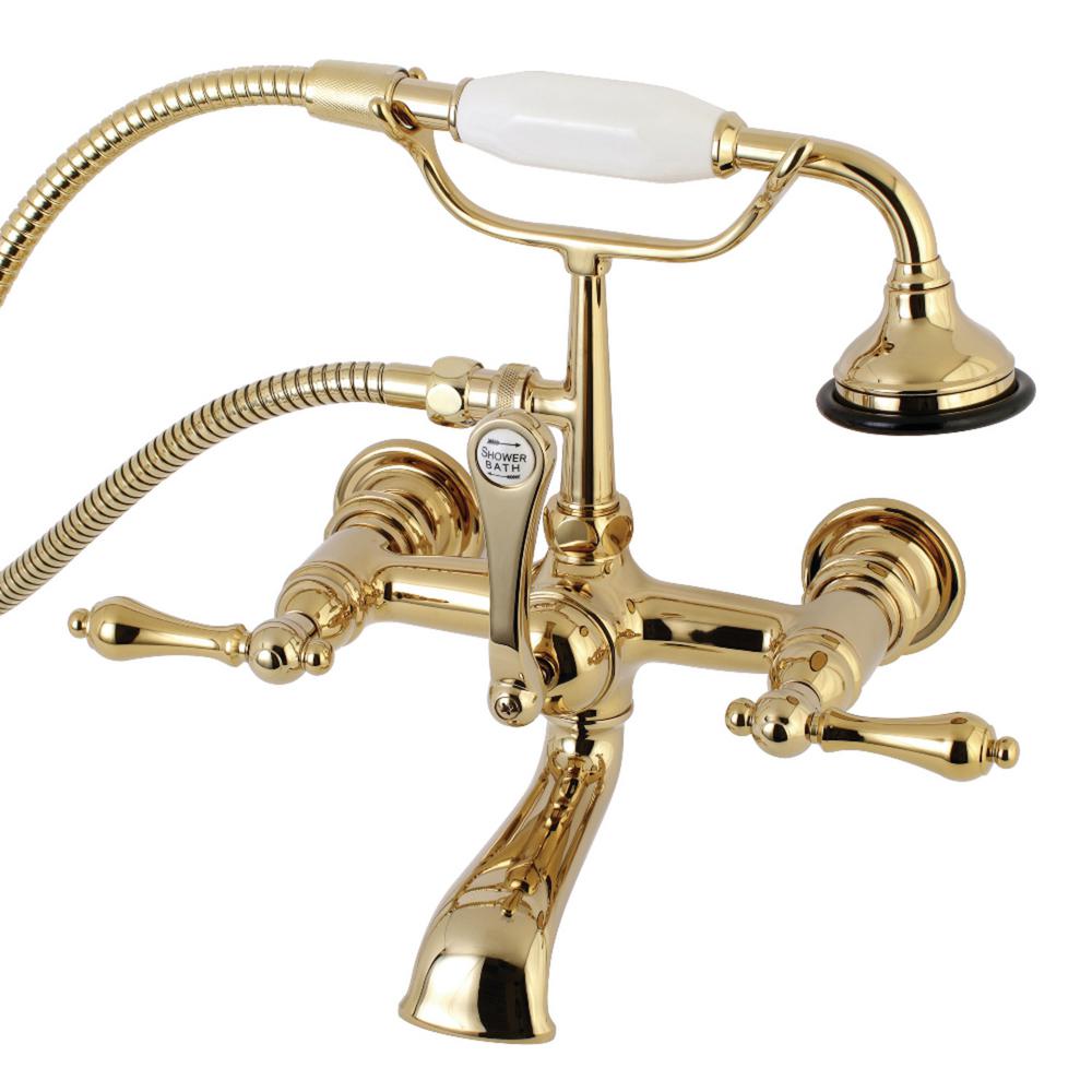 Kingston Brass Vintage 7 in. Center 3-Handle Claw Foot Tub Faucet with ...