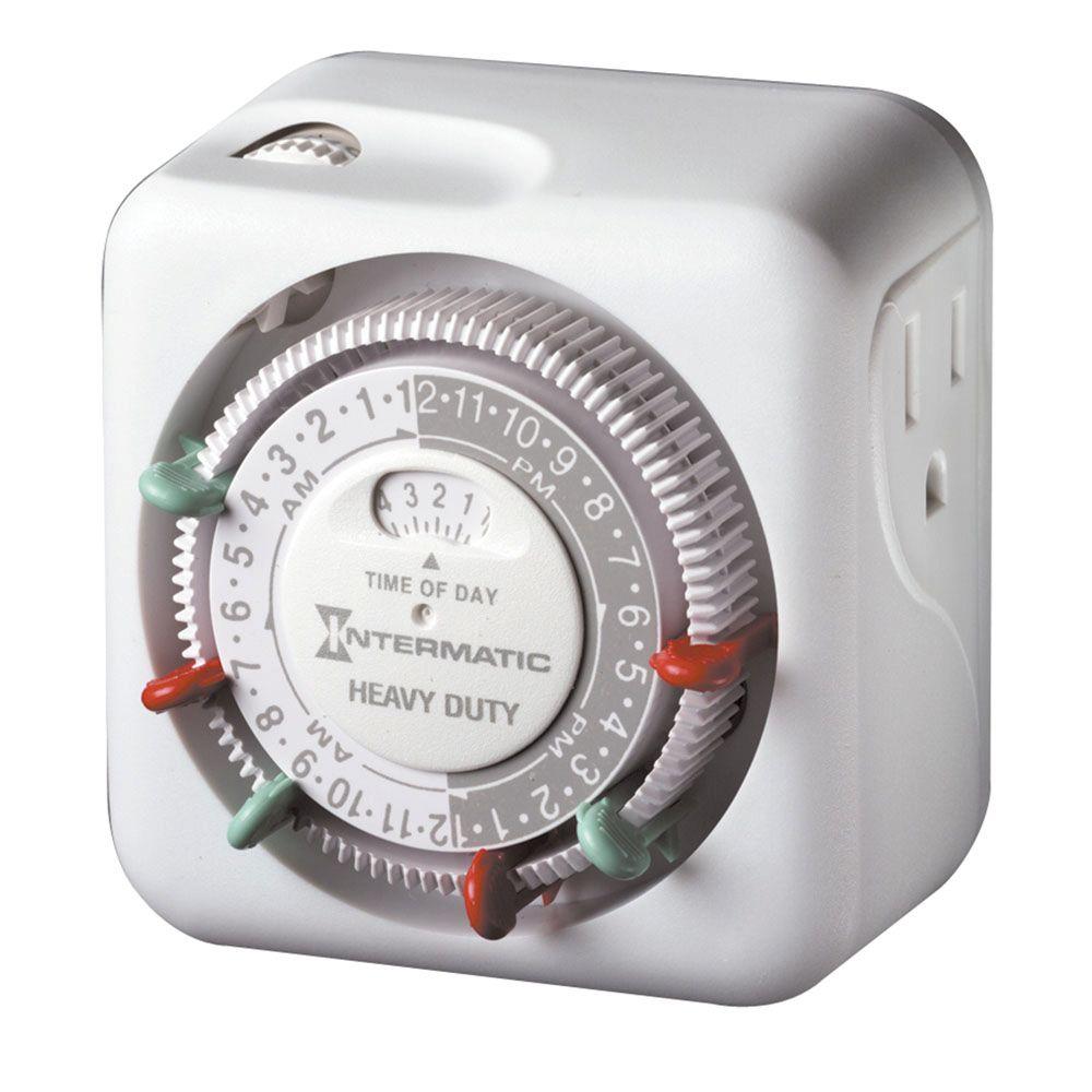 Intermatic 15 Amp Indoor Plug In Dial Timer For Holiday Lights And Intermatic 15 Amp Indoor Plug In Dial Timer For Holiday Lights And