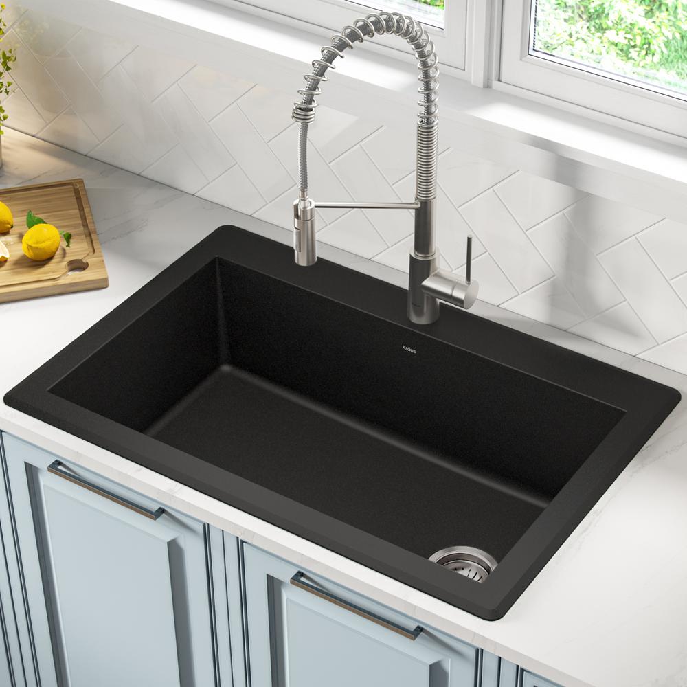30 - 33.99 - Single Bowl - Black - Undermount Kitchen Sinks - Kitchen ...