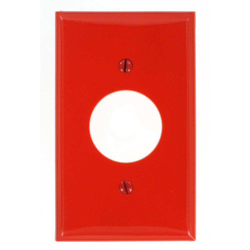 Leviton 1-Gang Standard Size Nylon Wall Plate and 1-Single Receptacle ...