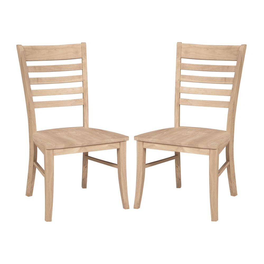 International Concepts Versailles Unfinished Wood Side Chair Set Of 2