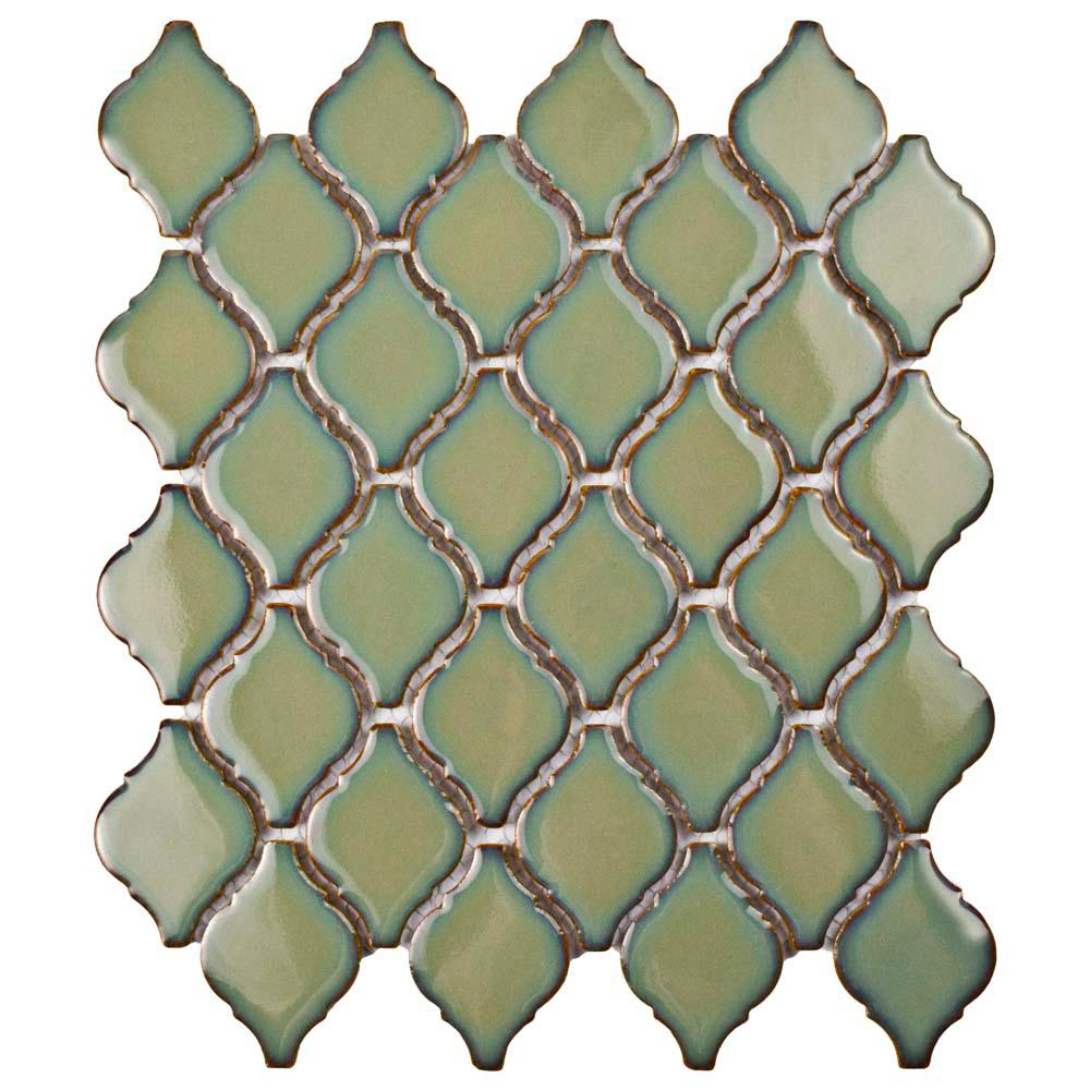 Merola Tile Arabesque Thalia 9-7/8 in. x 11-1/8 in. x 6 mm Porcelain ...