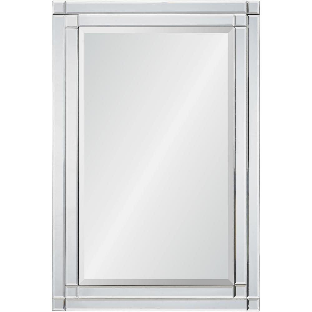 StyleWell Medium Rectangle Beveled Glass Classic Mirror (36 in. H x 24 ...