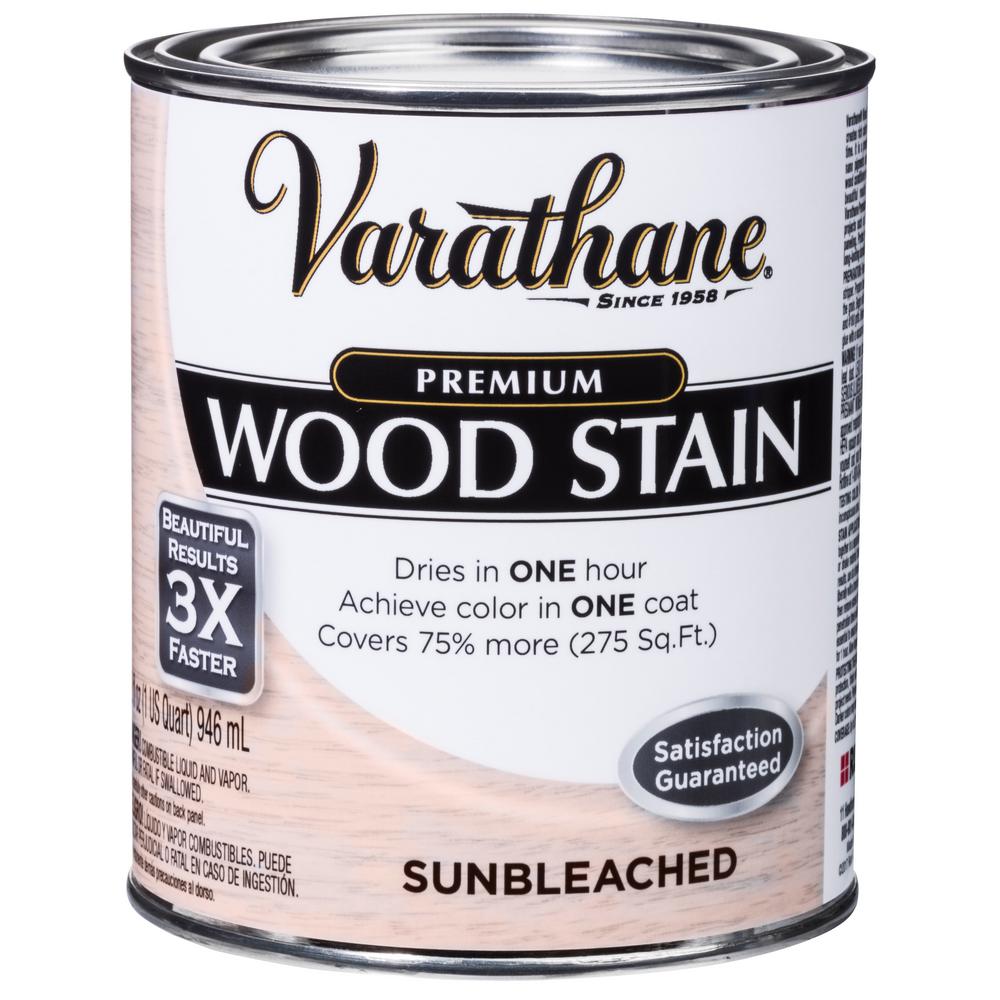 Varathane 1 qt. Sunbleached Premium Fast Dry Interior Wood Stain (2 ...