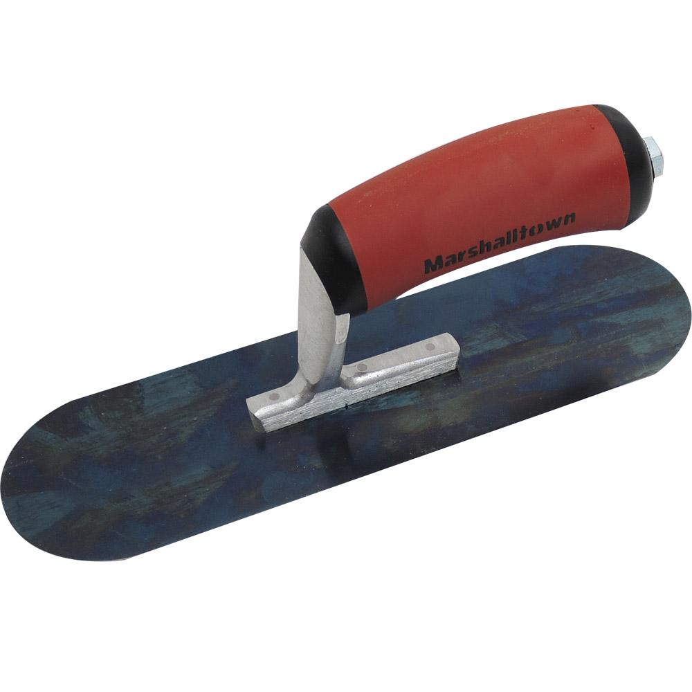 Marshalltown 10 in. x 3 in. Blue Steel Pool Trowel - DuraSoft Handle ...