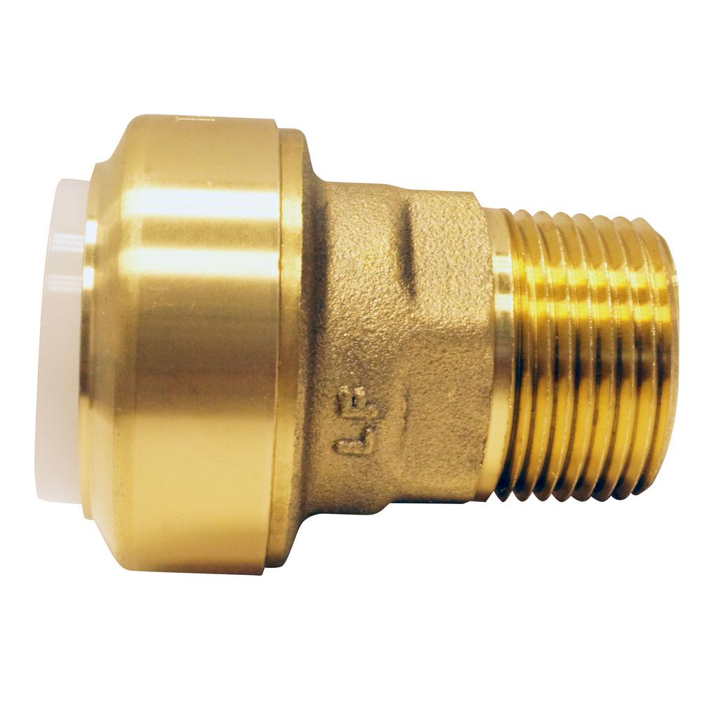 Tectite 3/4 in. Brass Push-to-Connect PVC IPS x 3/4 in. Male Pipe ...