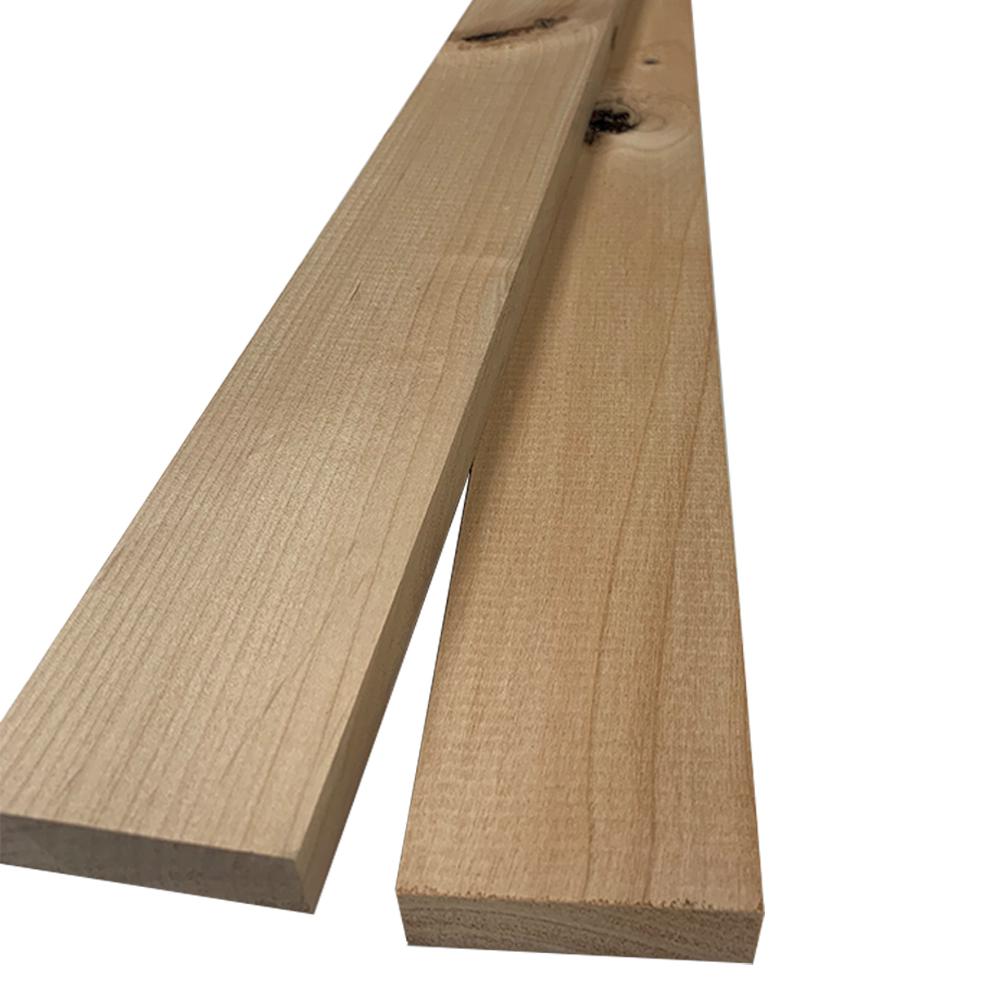 Swaner Hardwood 1 in. x 3 in. x 2 ft. Knotty Alder S4S Board (5-Pack ...