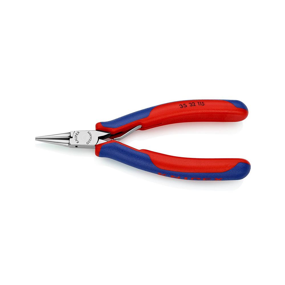 KNIPEX 4-1/2 in. Electronics Pliers-Round Tips with Comfort Grip-35 32 ...