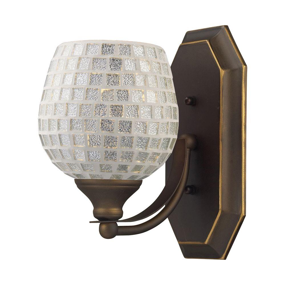 Titan Lighting 1-Light Aged Bronze Wall Mount Vanity Light-TN-5538 ... Titan Lighting 1-Light Aged Bronze Wall Mount Vanity Light-TN-5538 ...