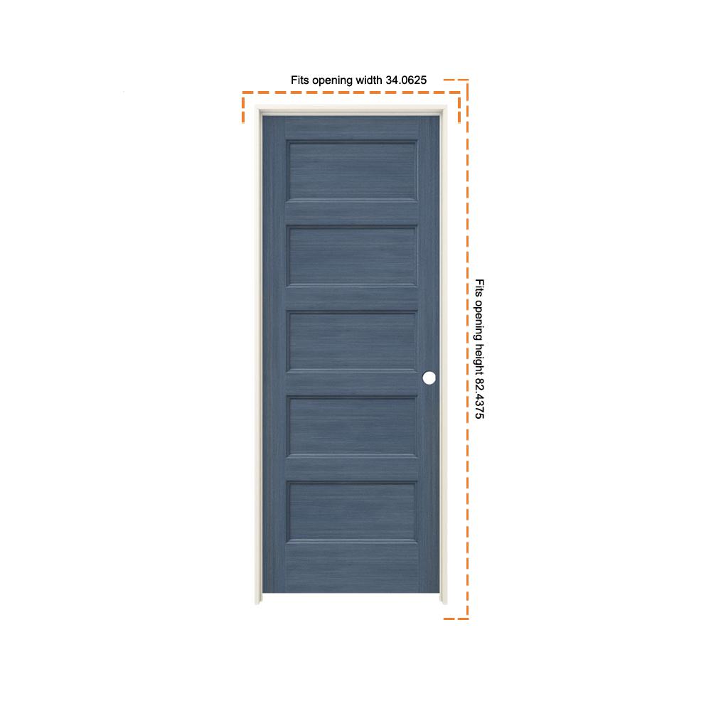 JELD-WEN 32 in. x 80 in. Conmore Denim Stain Smooth Hollow Core Molded ...