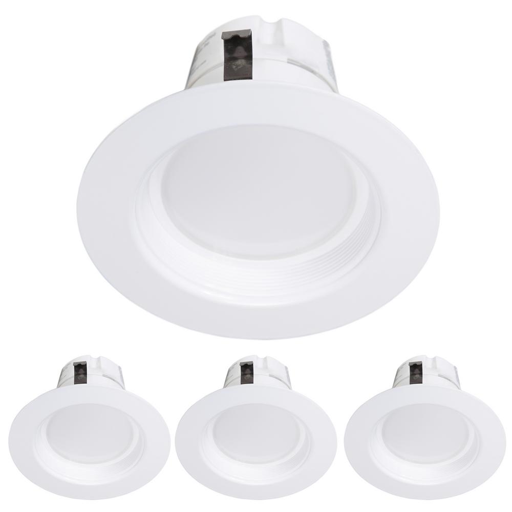 Maxxima 4 in. Round 4000K Neutral White New Construction Non-IC Rated ...