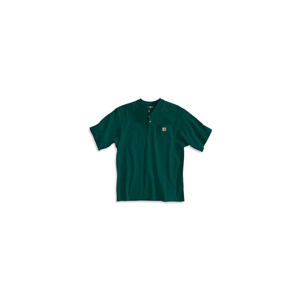 Carhartt Men's Regular Large Hunter Green Cotton Short-Sleeve T-Shirt ...