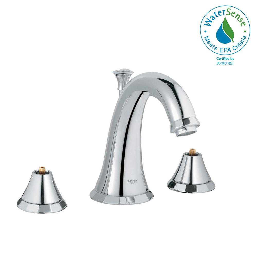 GROHE Kensington 8 in. Widespread 2-Handle 1.2 GPM Bathroom Faucet in ...