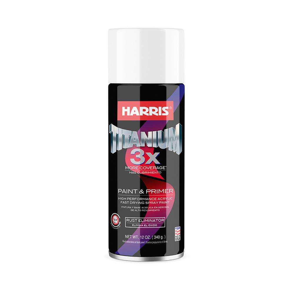 Harris 12 oz. Titanium Gloss White Spray Paint-38820 - The Home Depot