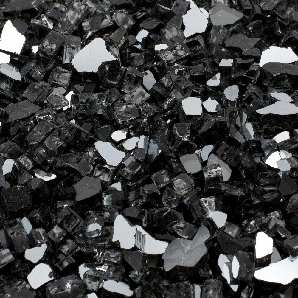 Margo Garden Products 12 In 20 Lbs Medium Black Reflective Fire Glass Dfg20 R03m The Home Depot