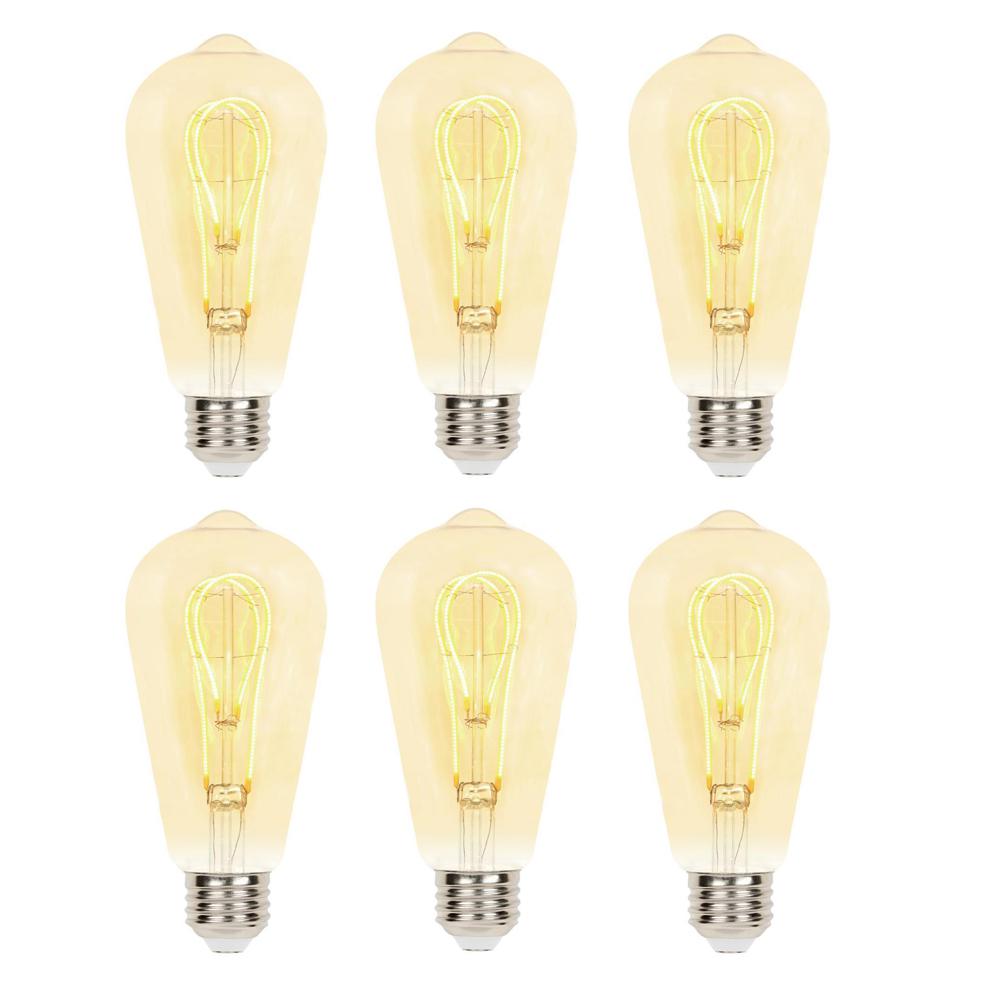 Sunlite 40-Watt Equivalent G25 Dimmable Edison Filament Clear LED Light ...
