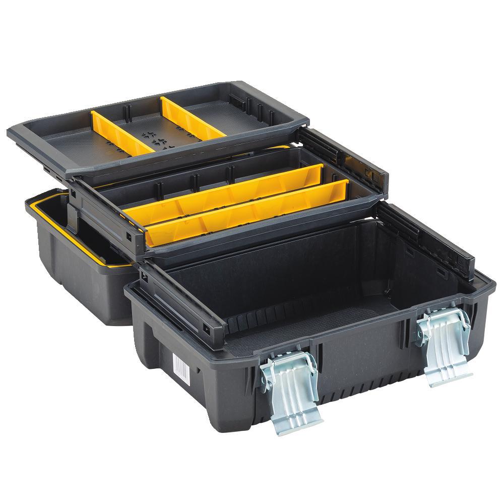 STANLEY 2 Tray Cantilever Tool Box FATMAX 18 in. Water Proof Storage ...