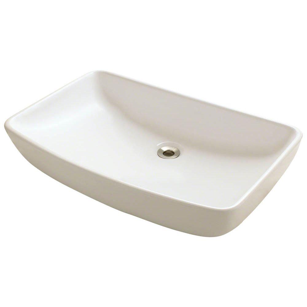 MR Direct Porcelain Vessel Sink in Bisque with 718 Faucet and Pop-Up ...