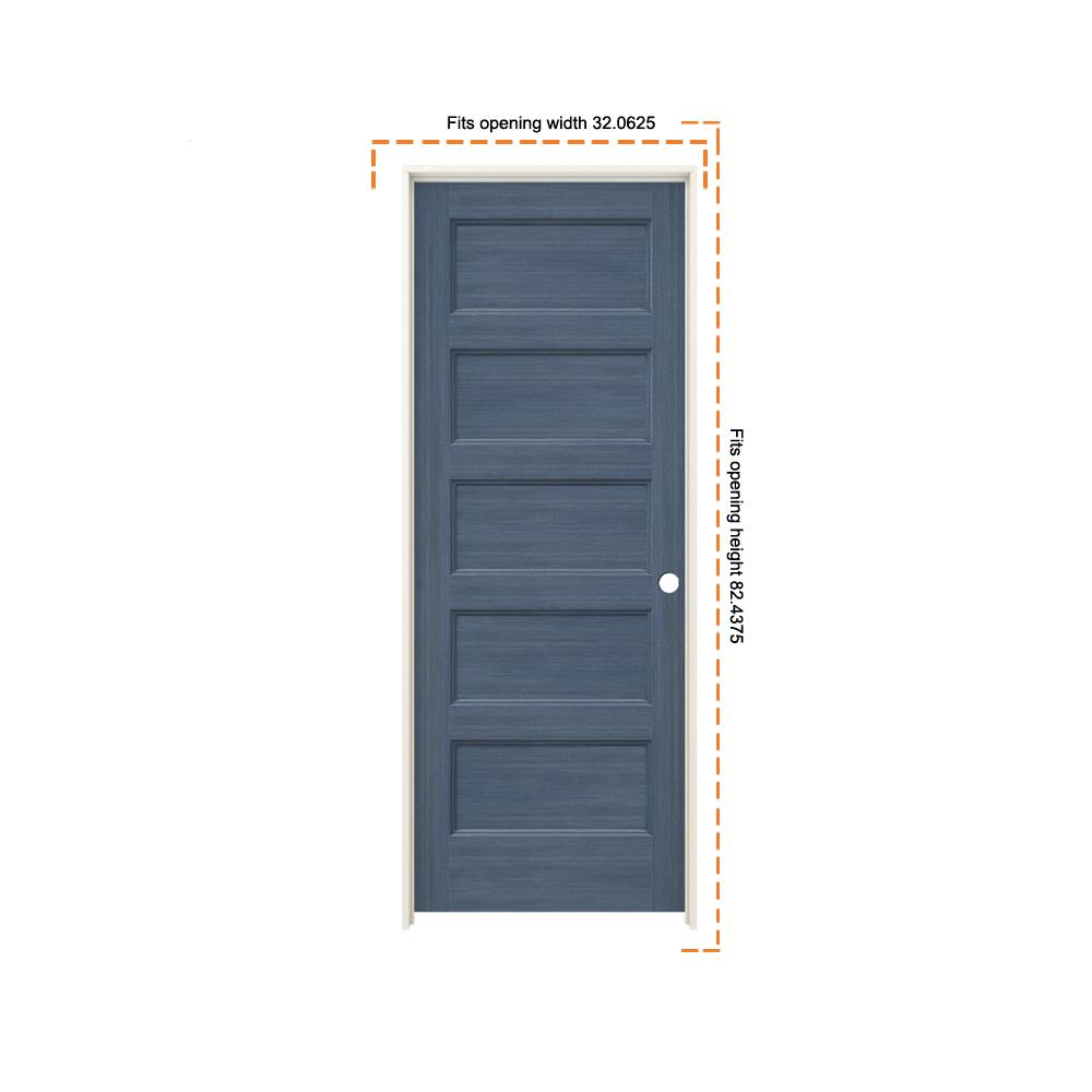 JELD-WEN 30 in. x 80 in. Conmore Denim Stain Smooth Hollow Core Molded ...