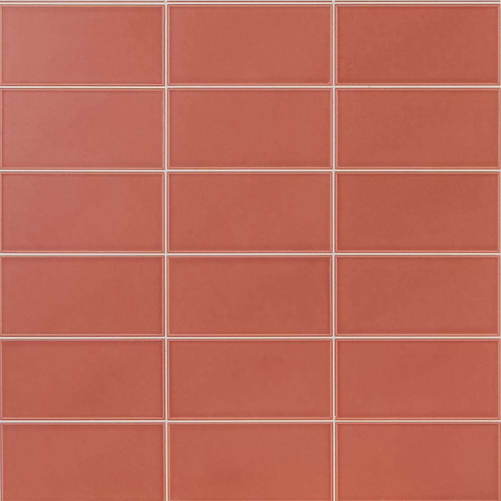 Ivy Hill Tile Tori Border Coral 8 in. x 4 in. Matte Ceramic Wall Tile ...