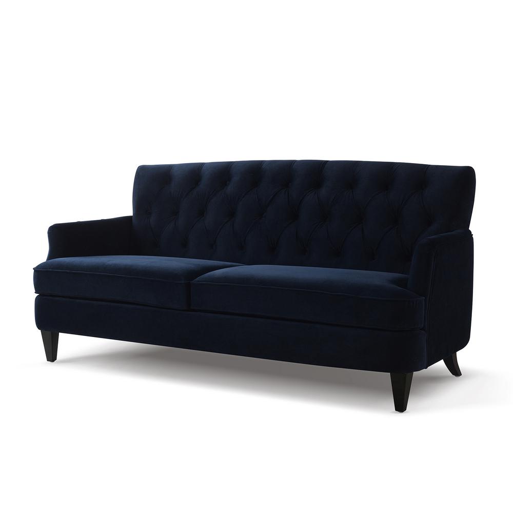 Jennifer Taylor Kelly Dark Navy Blue Hand Tufted Sofa-63170-3-872 - The ...