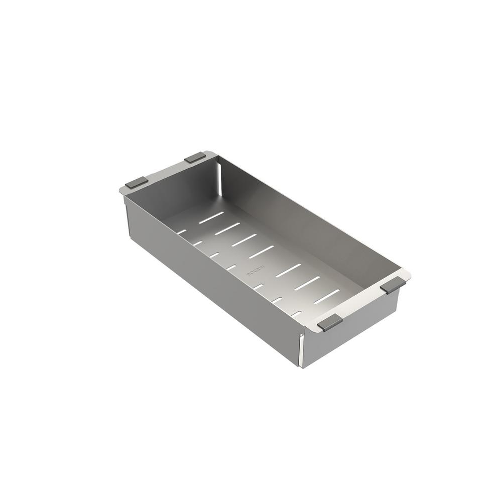 BOCCHI Extra Deep Stainless Steel Colander with Wooden Handles for ...