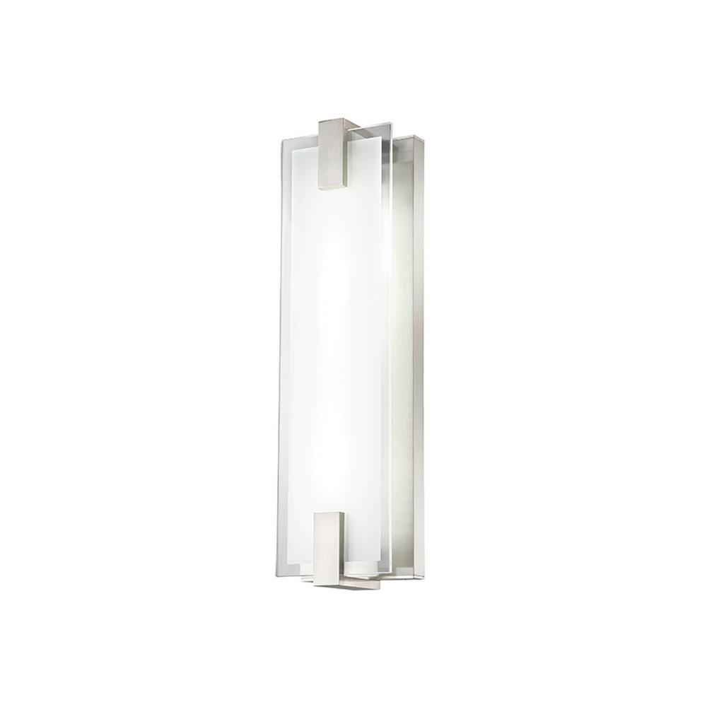 WAC Lighting Melrose 22 in. Brushed Nickel LED Vanity Light Bar and Wall Sconce, 3000K-WS-36022 ...