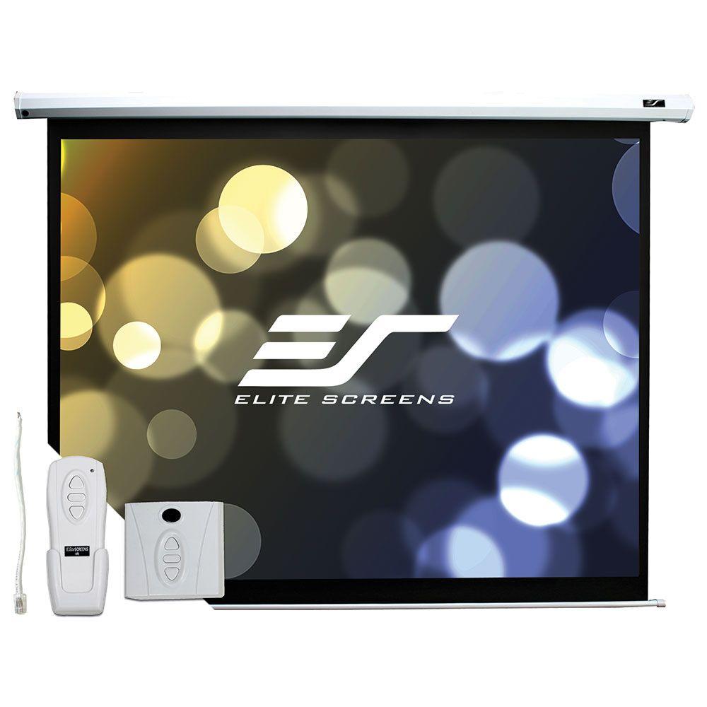 Elite Screens 52 in. H x 92 in. W Manual Projection Screen with Black ...