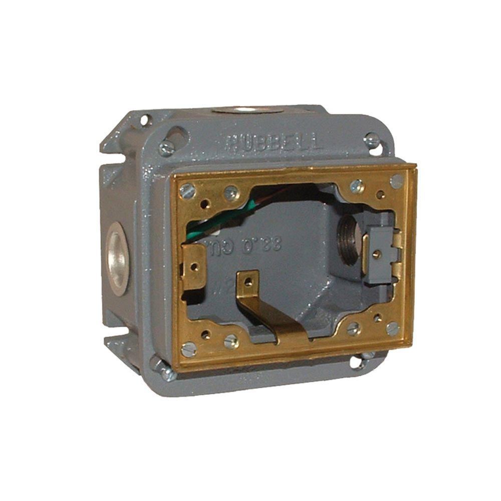 RACO 4-11/16 in. Square Two Device Mud Ring, 3/4 in. Raised (25-Pack)-840 - The Home Depot