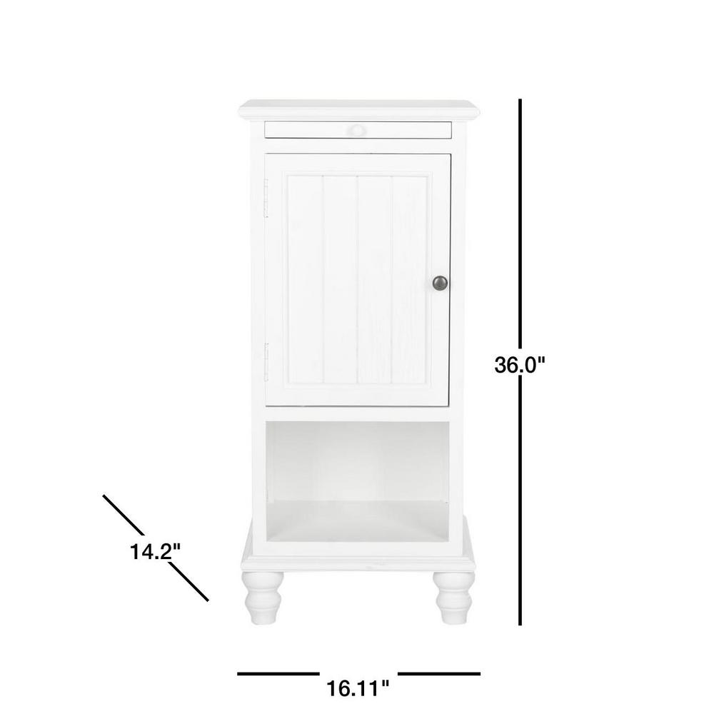 Safavieh Jezabel White Storage End Table-AMH6633C - The Home Depot