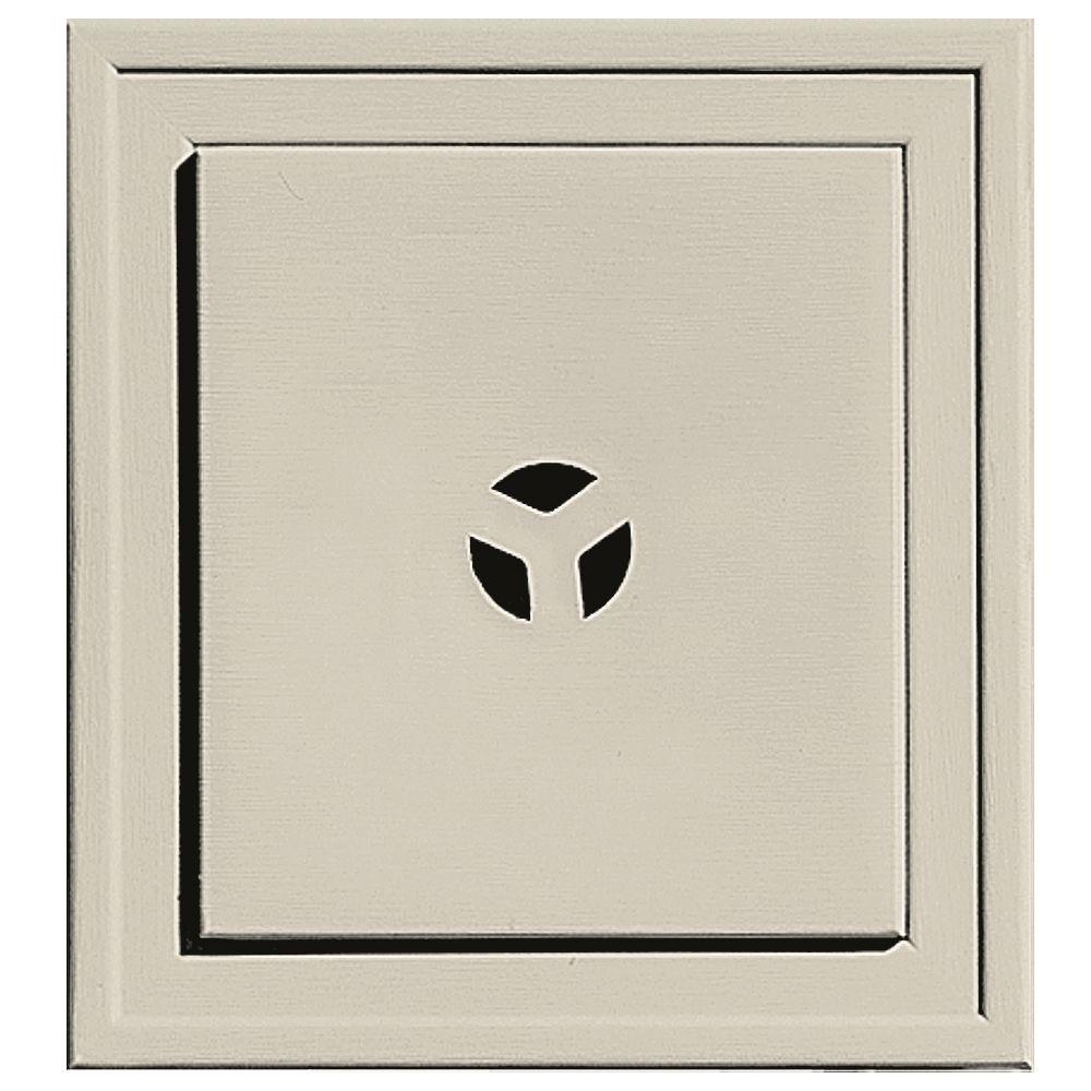 Builders Edge 7.9375 in. x 7.9375 in. #020 Heritage Cream Slim Line ...