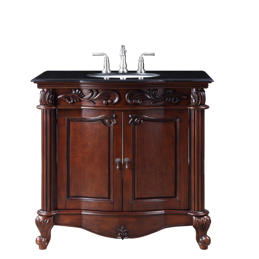 Home Decorators Collection Estates 37 in. W Bath Vanity in Rich ...