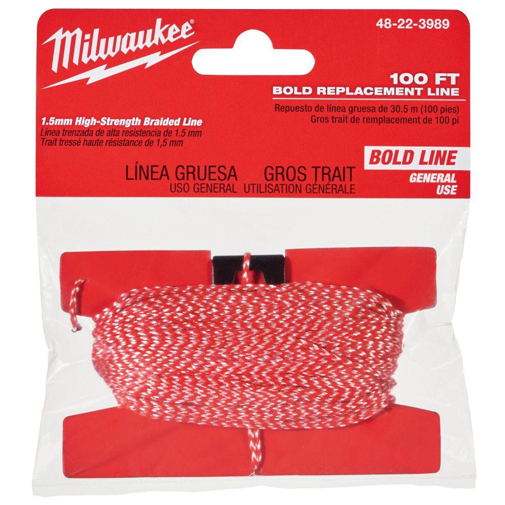Milwaukee 100 ft. Bold Chalk Reel Replacement Line-48-22-3989 - The ...