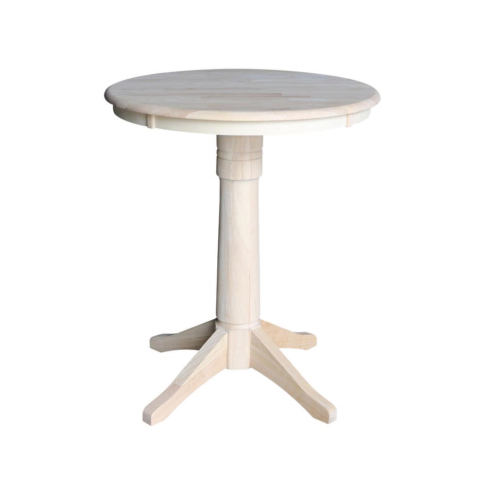 International Concepts Sophia 30 in. Unfinished Round Solid Wood ...