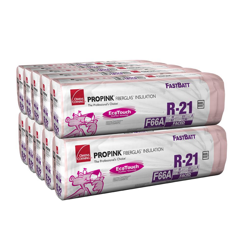 Owens Corning R-13 Kraft Faced Fiberglass Insulation Batt 16 in. x 96 ...