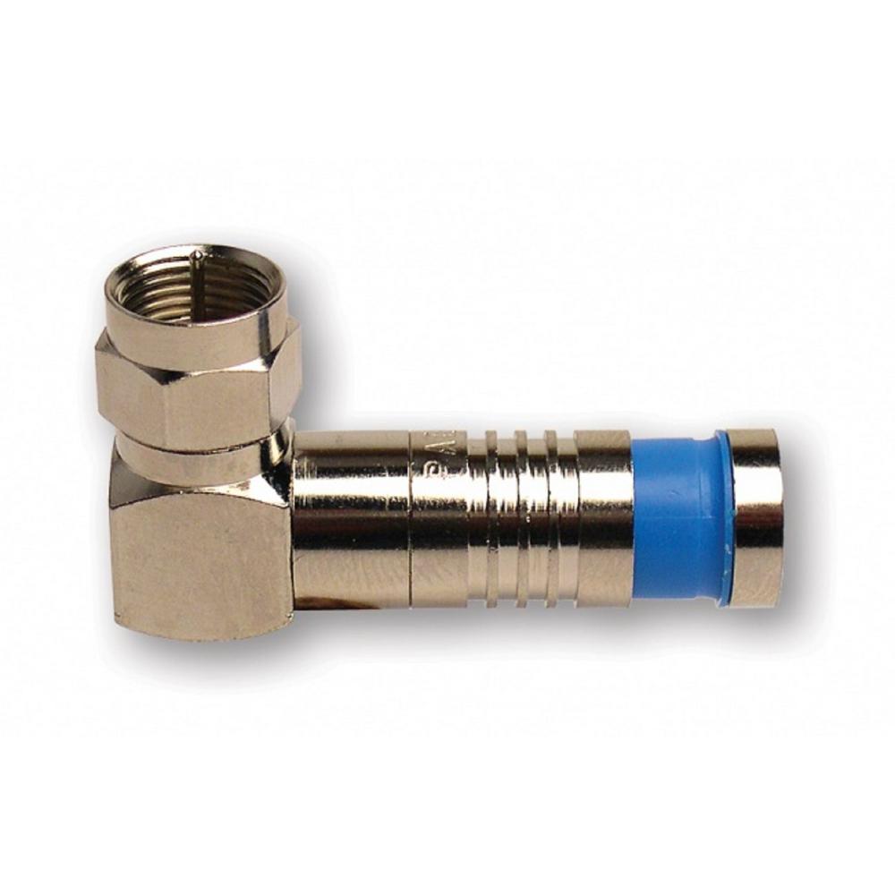Platinum Tools F Type Rg6 Quad Compression Nickel Plated Right Angle Sealsmart Coaxial