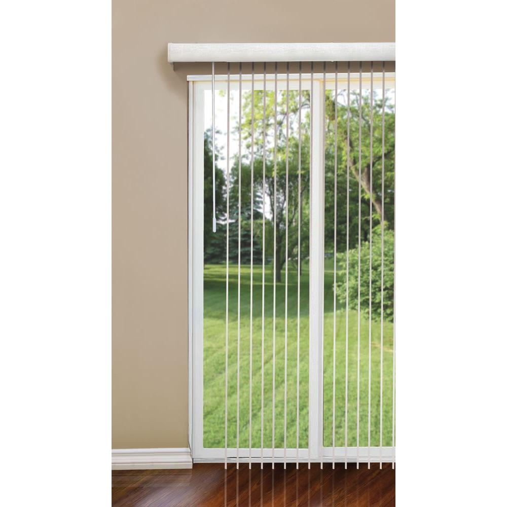 designview Kingsley-Ultra White 3.5 in. Vertical Blind - 78 in. W x 84 ...