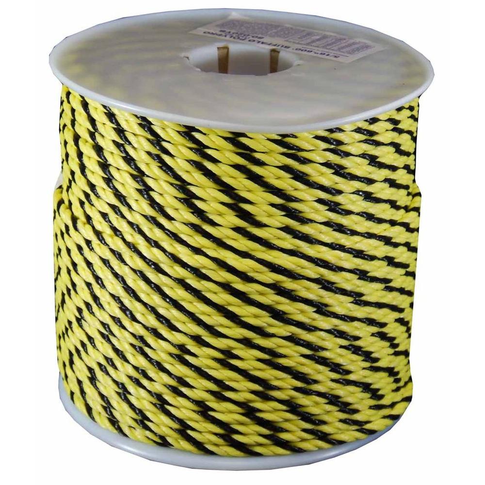 T.W. Evans Cordage 1/4 in. x 600 ft. Twisted Polypro Rope in Yellow and ...